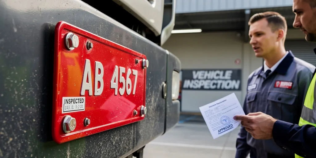 Plaque immatriculation rouge camion, signification et démarches